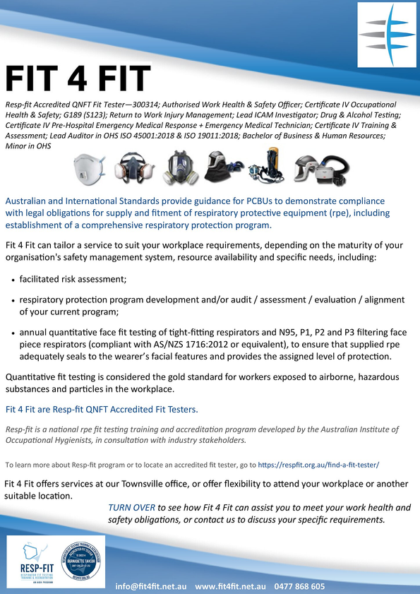 Fit 4 Fit Services Brochure - Other - Page 1